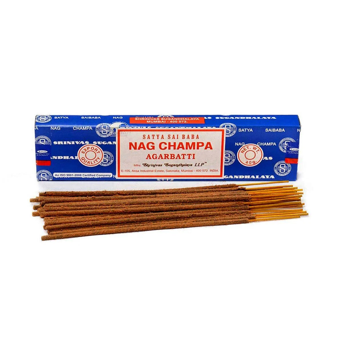 Nag Champa Box — Blue Flowers